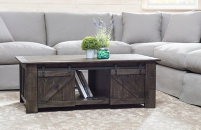 Garrett Dark Tone Wood Lift Coffee Table | Living Room - Coffee Tables ...