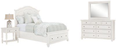 Savannah Ivory Wood Mansion Storage Bedroom | Bedroom - Bedroom Sets ...