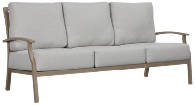 Raleigh Gray Aluminum Sofa | Outdoor - Sofas | City Furniture