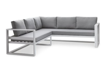 Lisbon Gray Aluminum Small Left Sectional | Outdoor - Sectionals | City ...