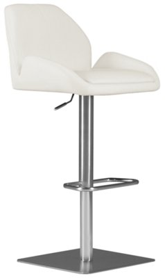 Fairfax White Upholstered Adjustable Stool | Dining Room - Barstools ...