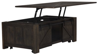 Garrett Dark Tone Wood Lift Coffee Table | Living Room - Coffee Tables ...
