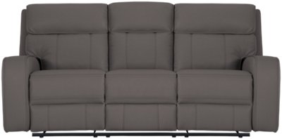 Rhett Gray Microfiber Power Reclining Sofa | Living Room - Reclining ...