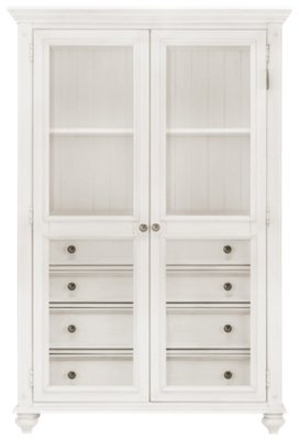 Savannah Ivory Wood Curio | Dining Room - China Cabinets | City Furniture