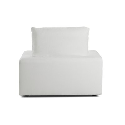 Nixon White Fabric Chair | Living Room - Chairs | City Furniture